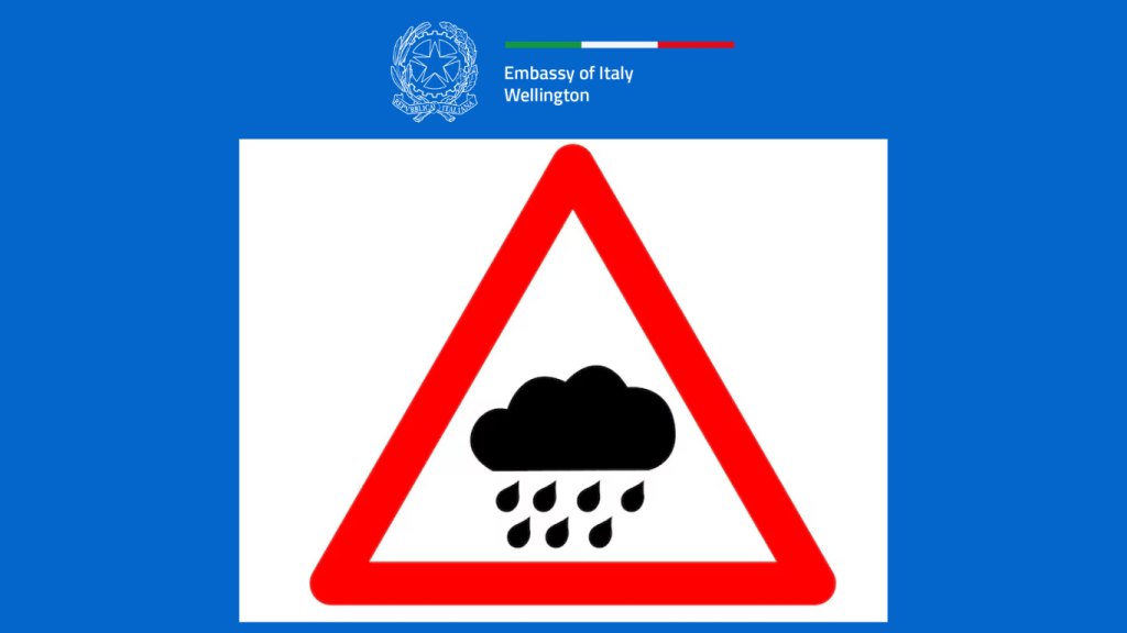 Severe Weather Update – Ambasciata d'Italia Wellington